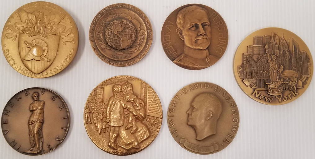 Lot Of Assorted Bronze Medallions