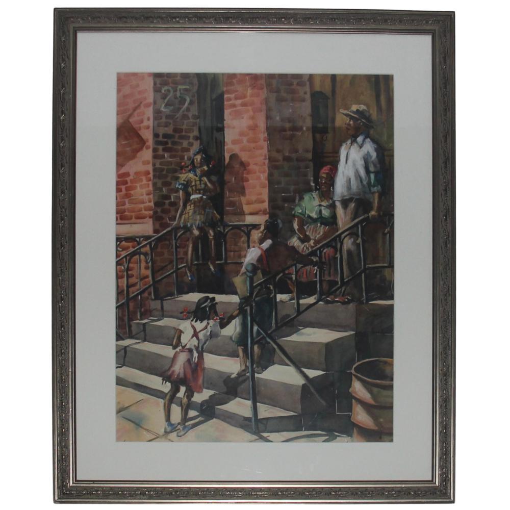 James Carlin (1906 - 2005), Watercolor On Paper Auction