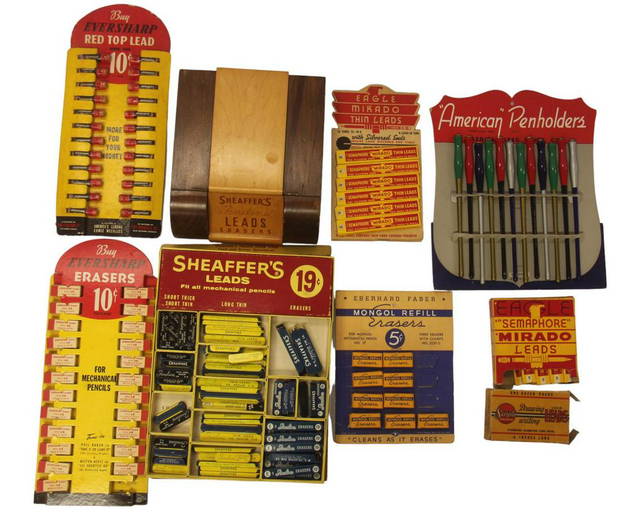 Vintage Mechanical Pencil Leads And Store Displays