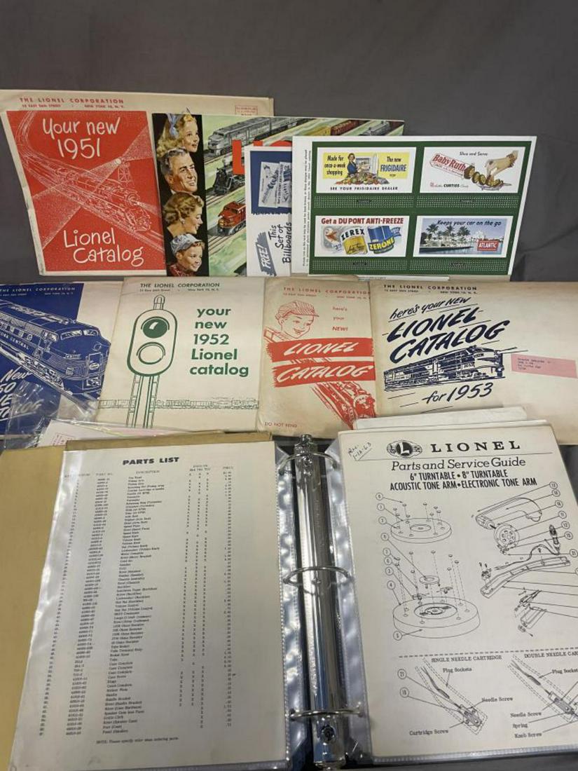Large Postwar Lionel Paper Lot Auction