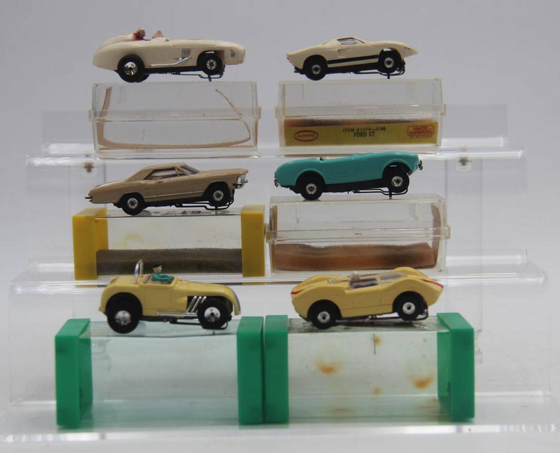 (6) Ho Aurora Slot Cars With Boxes Auction