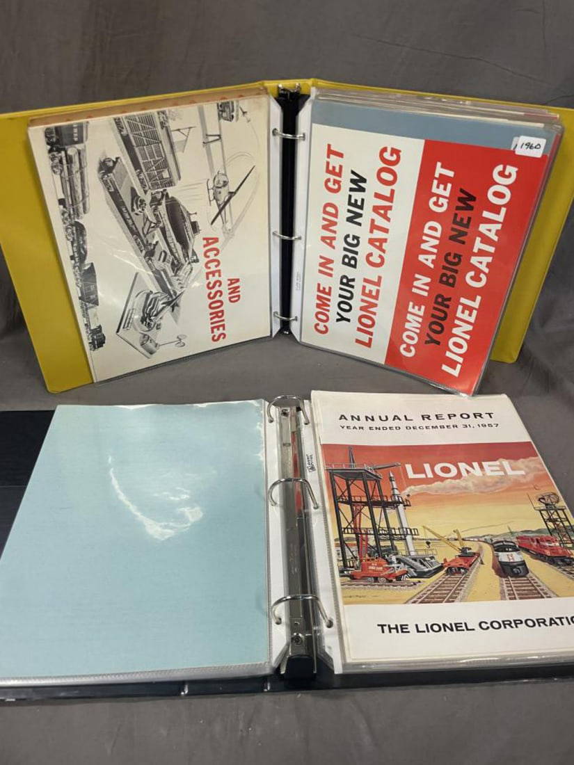 2 Binders Full Of Lionel Papers Archive Auction
