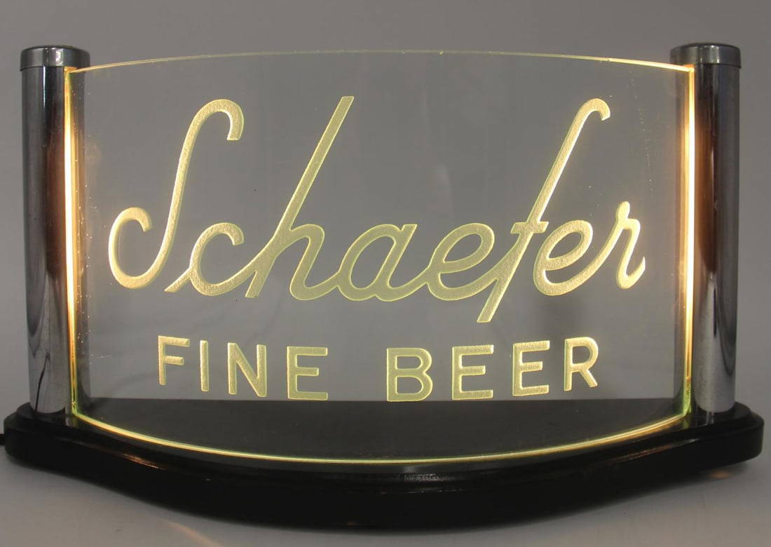 Schaefer Beer Advertising Lighted Sign Auction