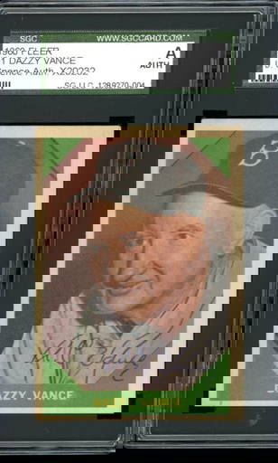 1960 Fleer #51 Dazzy Vance Signed