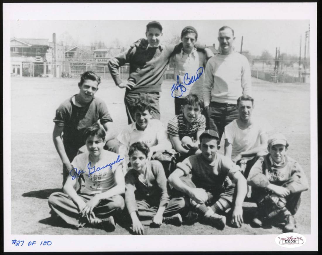 Yogi Berra/joe Garagiola Autographed B&w Photo Jsa Auction