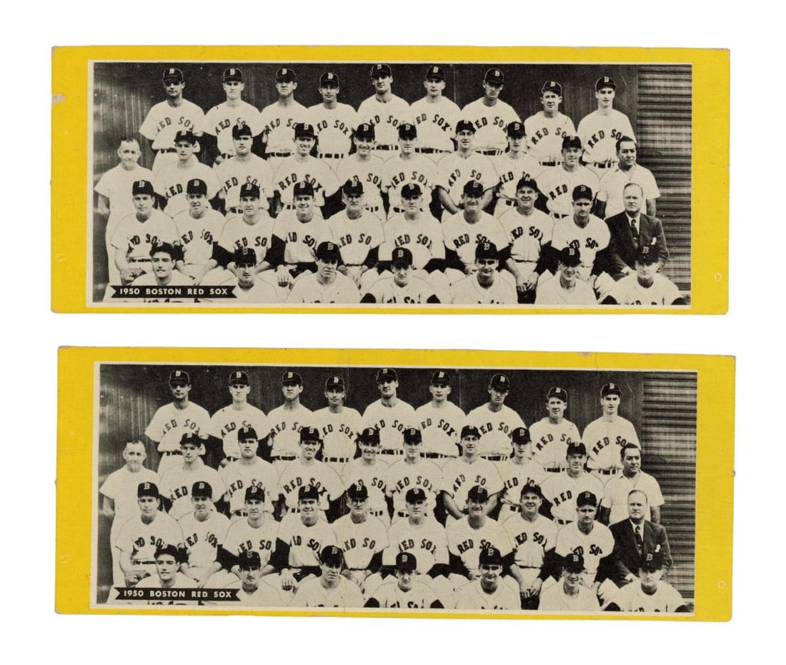 (2) 1951 Topps Teams Boston Red Sox (dated) Cards Auction