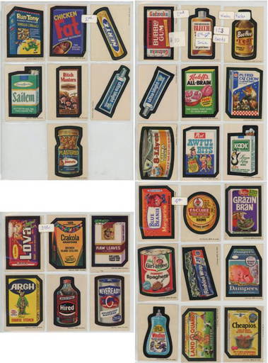 Lot Of 120 Topps Wacky Packages Stickers