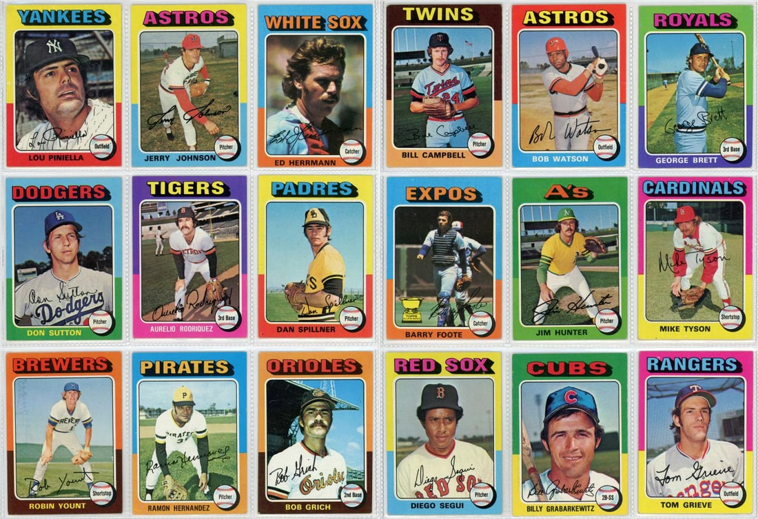 1975 Topps Baseball Card Set Complete