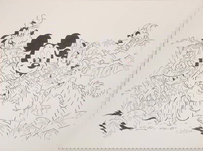 Original Art Of Mickey & Goofy