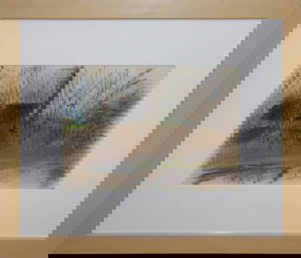 Wolf Kahn Signed Pastel On Paper Baton Rouge