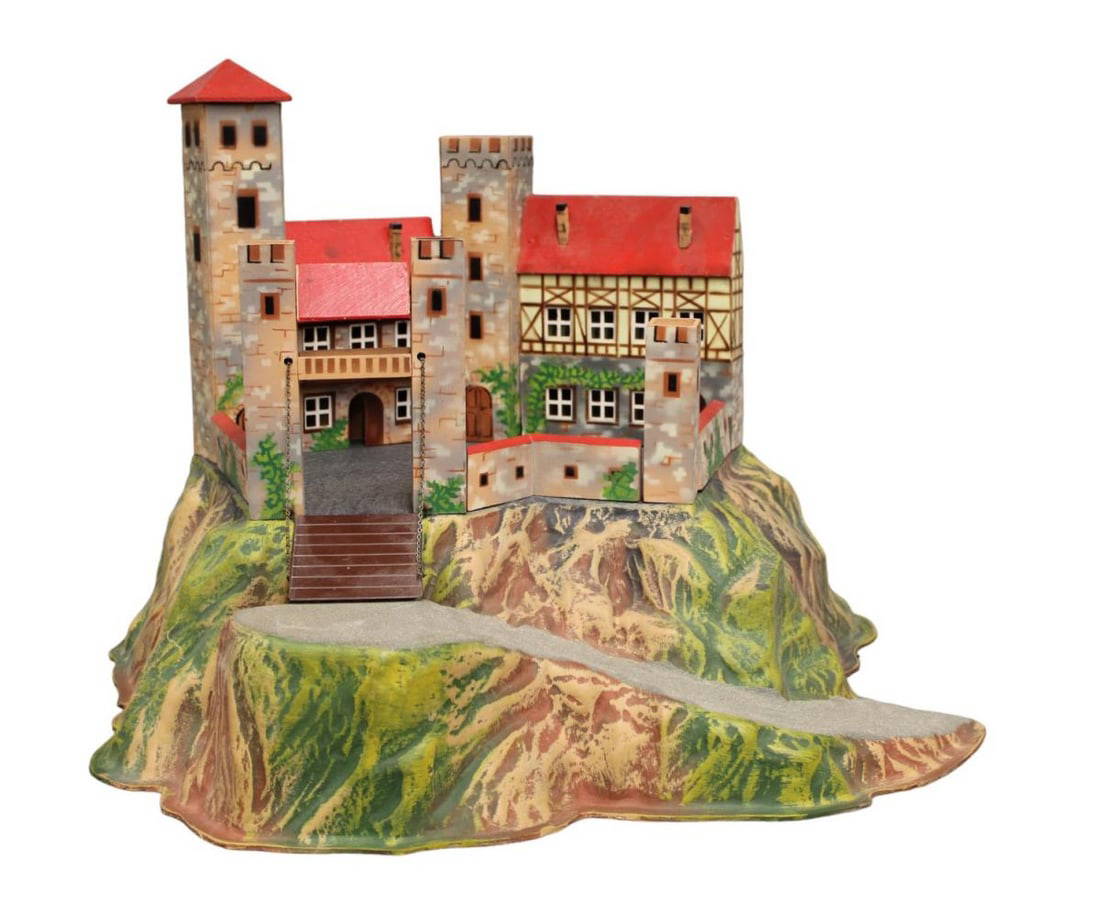 Elastolin Plastic And Wood Castle Auction