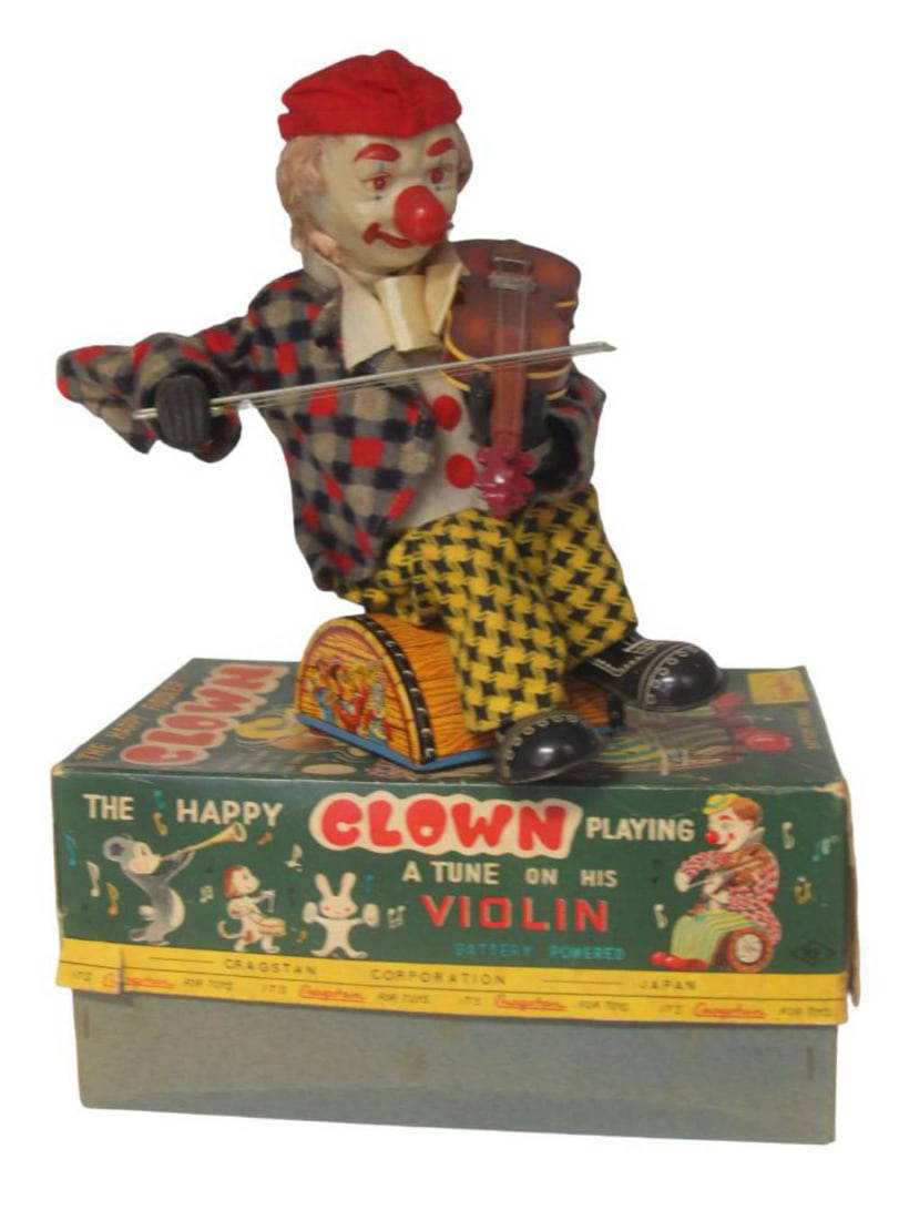 Boxed Alps Happy Fiddler Clown Auction