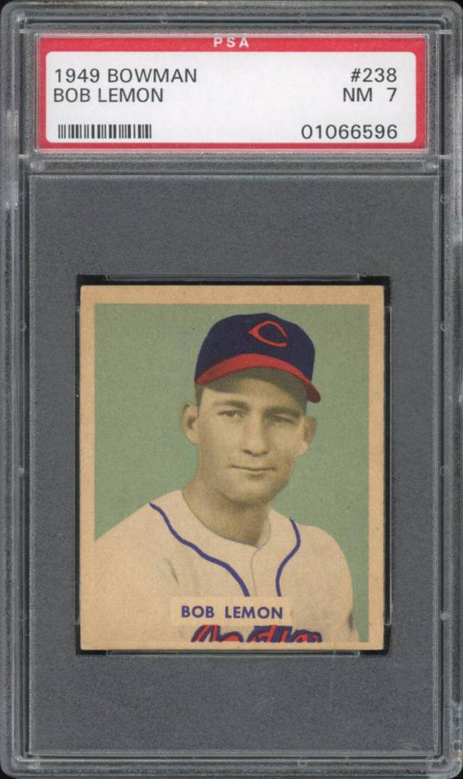 1949 Bowman #238 Bob Lemon (rookie) Psa Nm 7 Auction