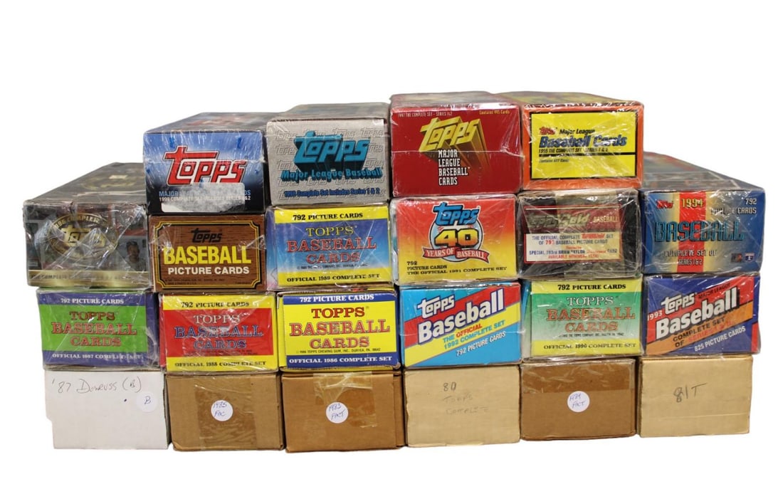 Topps Baseball Complete Sets 1980 Through 1999 Auction
