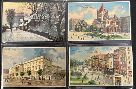 Vintage Western Americana Postcard Lot Auction