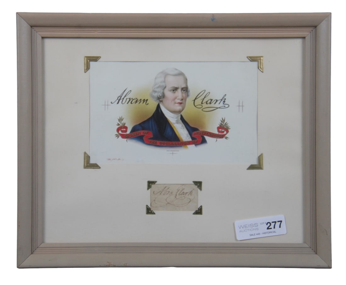 Abraham Clark Signer Of Declaration From Nj Auction
