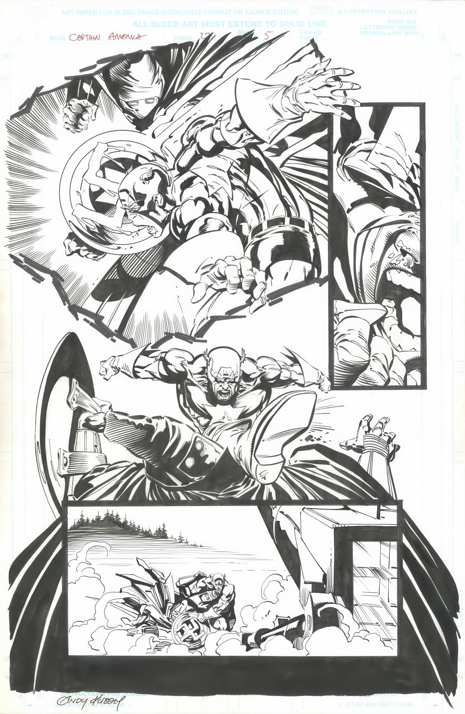 2000 Captain America #27 Story Art - Andy Kubert Auction