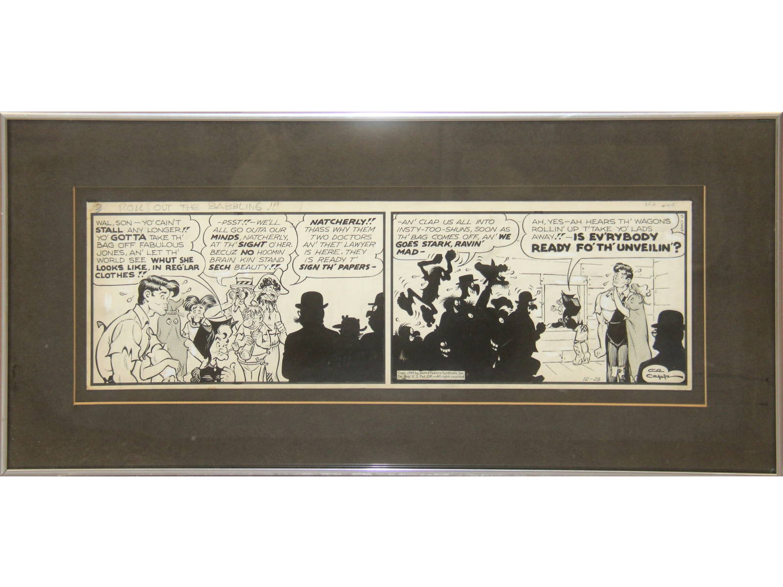 Al Capp Original Lil Abner Daily 1949 Auction