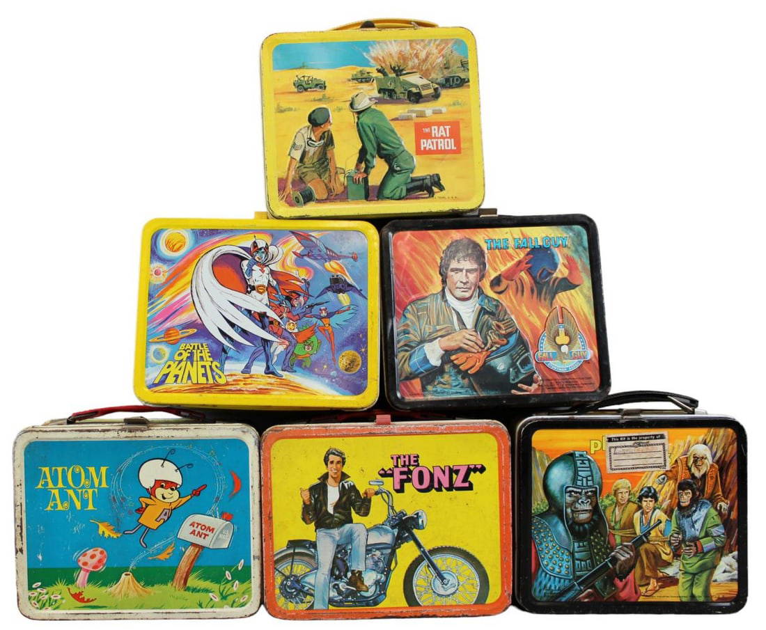 (6) Tv Show / Cartoon Metal Lunchboxes Auction