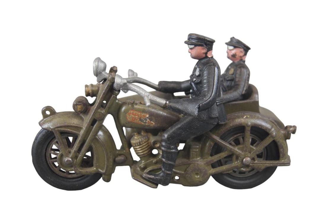 Large Hubley Police Motorcycle & Sidecar Auction
