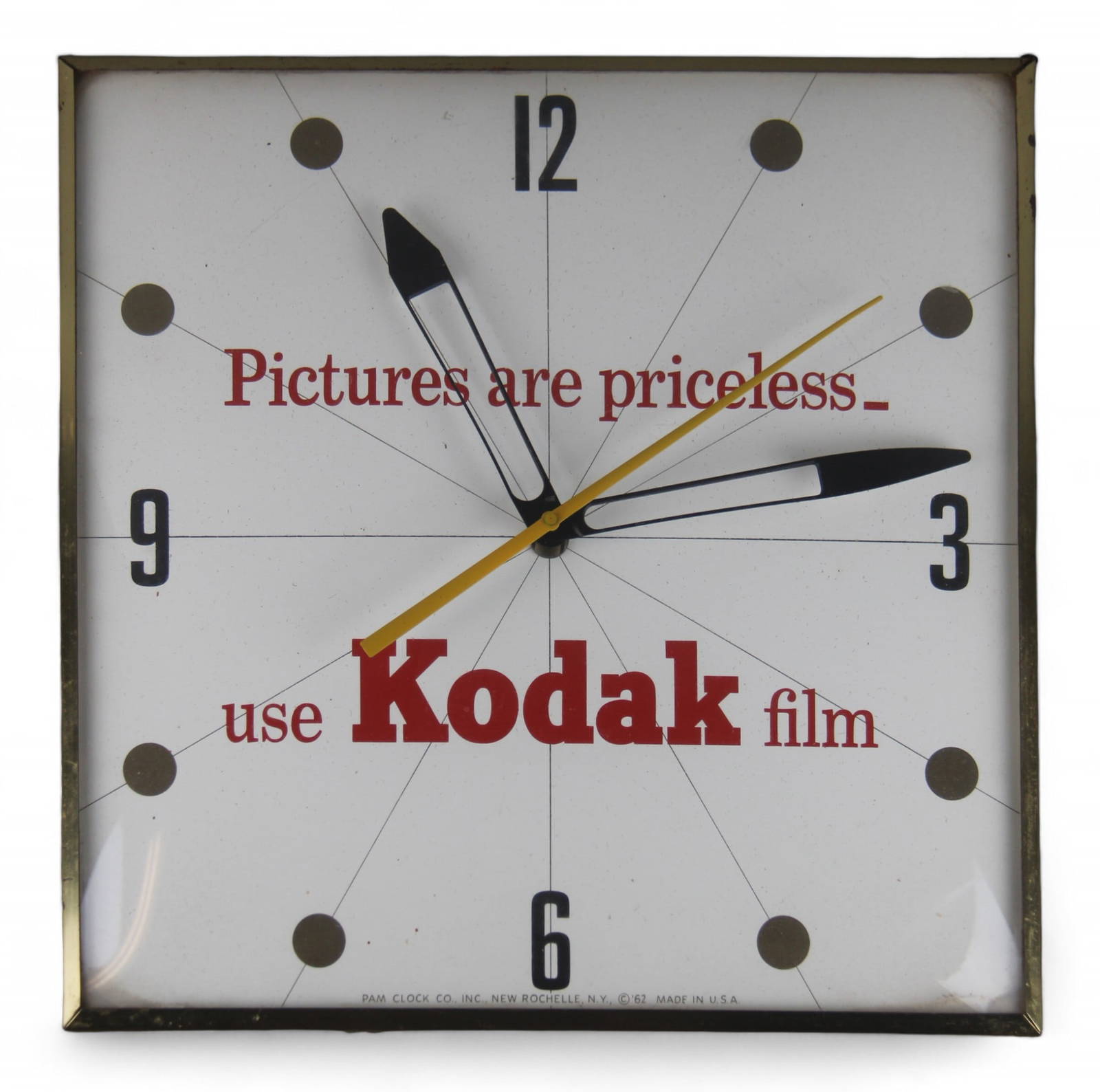 Kodak Film "pictures Are Priceless" Electric Clock Auction