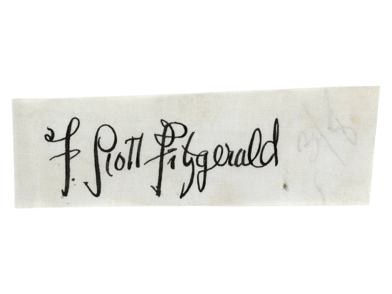 F. Scott Fitzgerald Signature Cut Auction