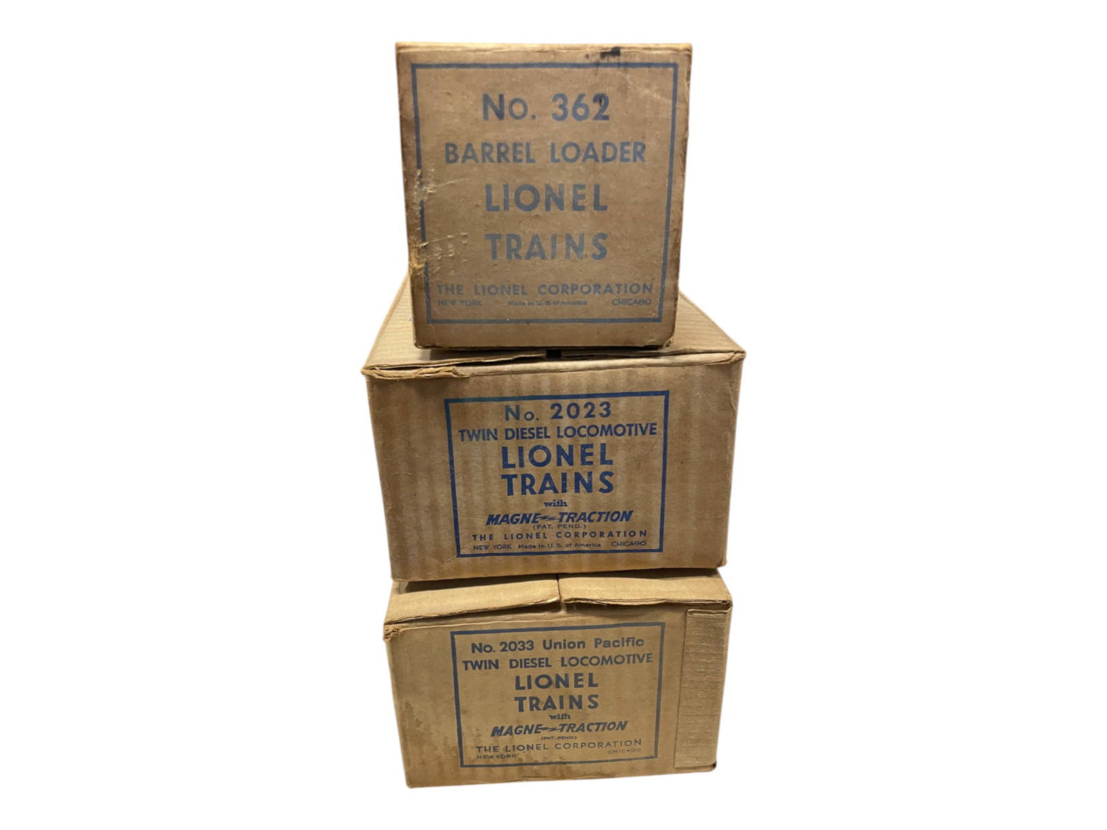 3 Empty Lionel Boxes Auction
