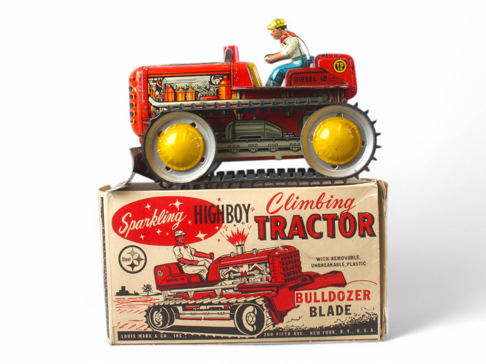 Marx Sparkling Highboy Climbing Tractor W/box Auction