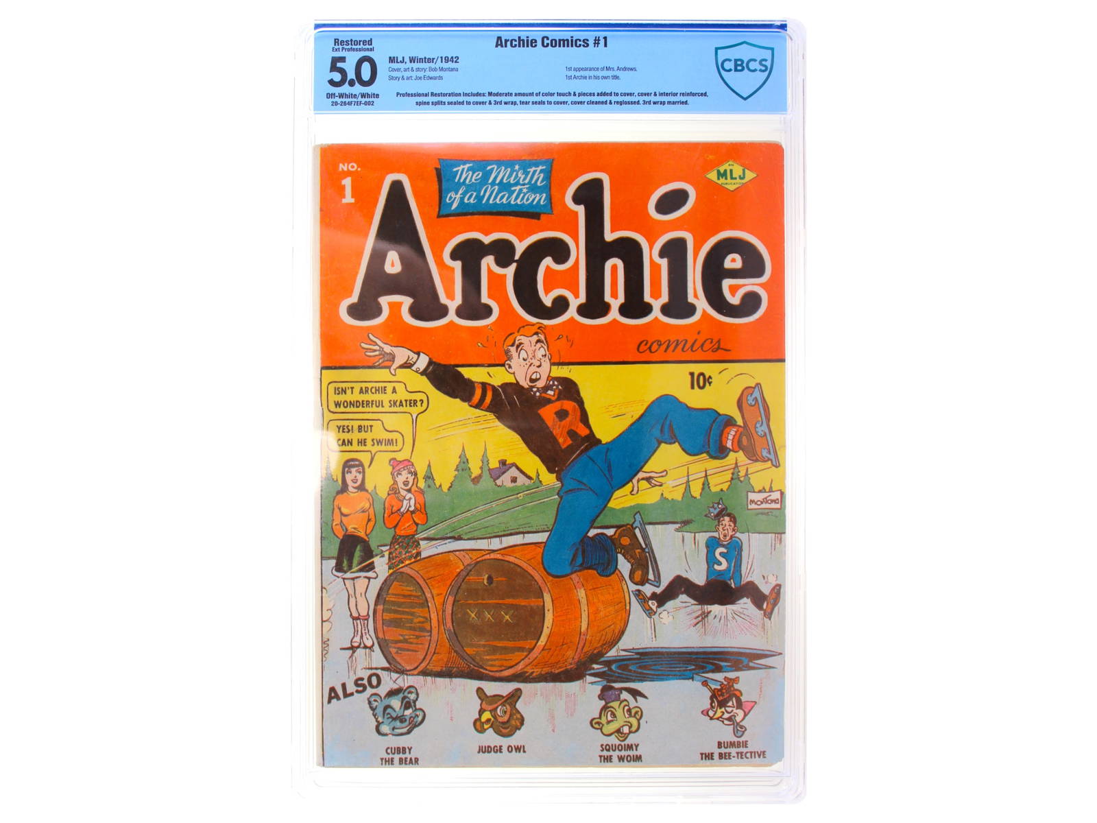 Archie Comics #1 - Cbcs 5.0 Restored Auction