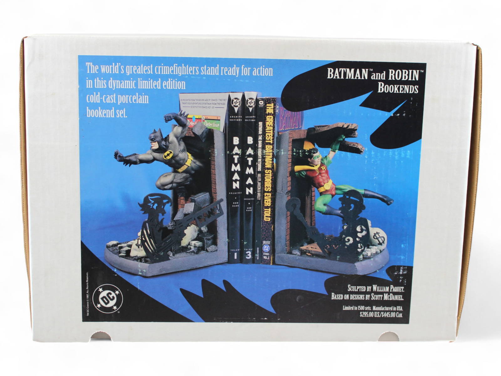 Batman & Robin Bookends, William Paquet Ltd Ed Auction