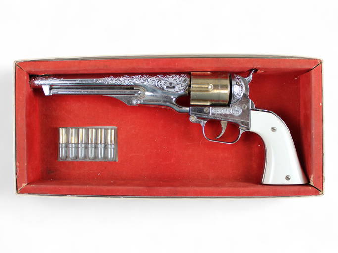 1958 Hubley Colt .45 Cap Gun In Original Box