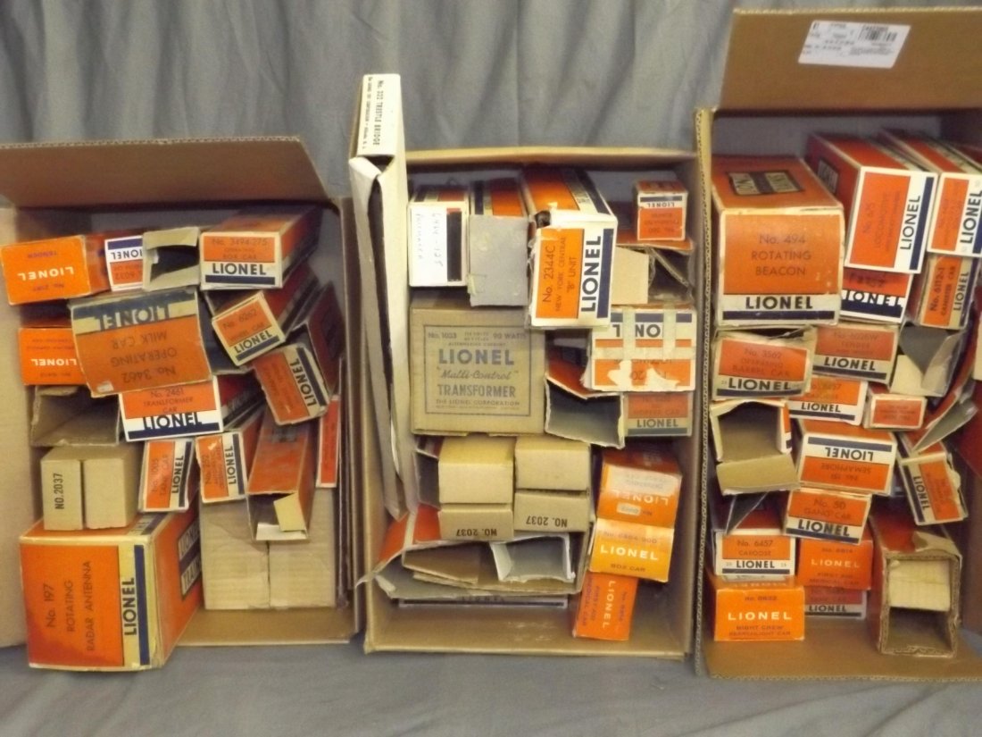 Large Lot of Empty Lionel Train Boxes