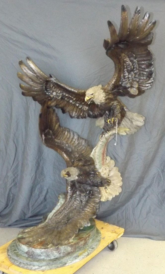 Ed Chope Bronze Eagle Sculpture, "survival Iii"