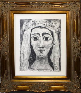 Pablo Picasso/"jacqueline En Mariee"/rare Aquatint