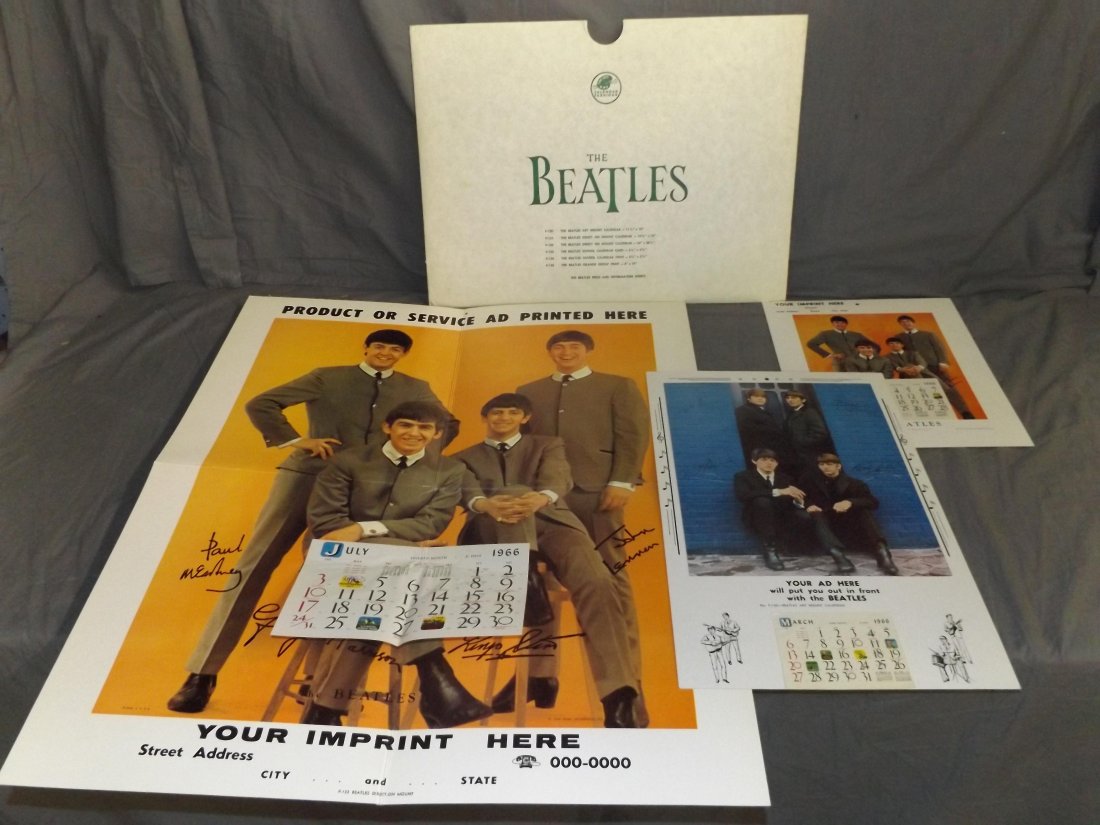 Rare, 1964 Beatles Salesman Sample Calendar Kit