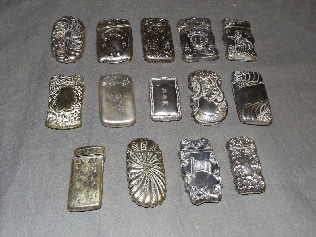 Collection Of 14 Match Safes.