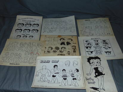 Fleischer Studios Stat Model Sheets. Betty Boop.