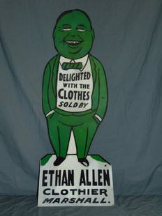 Ithaca Sign Works Ethan Allen Clothier Tin Advertising