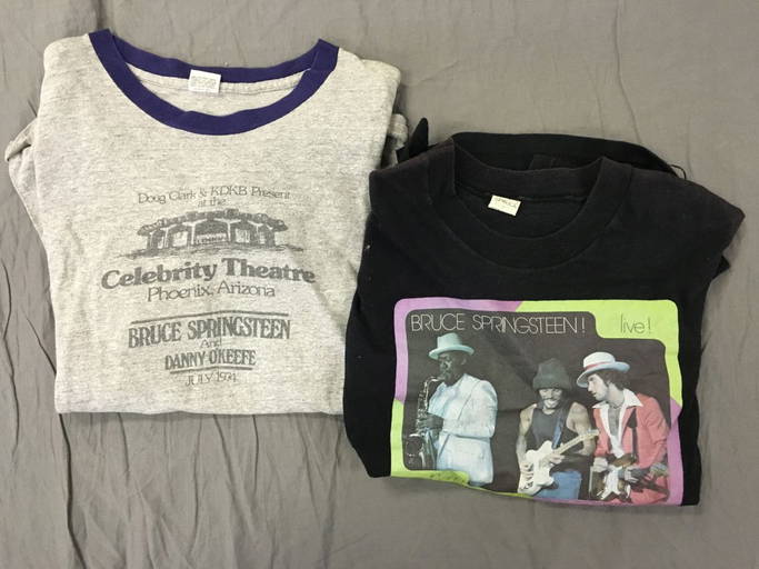 (2) Bruce Springsteen 1970s Concert T Shirts