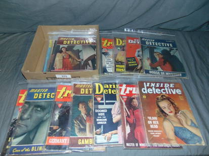 [crime]. Group Of 5 Pulp Magazines On Swindling, Racketeers...