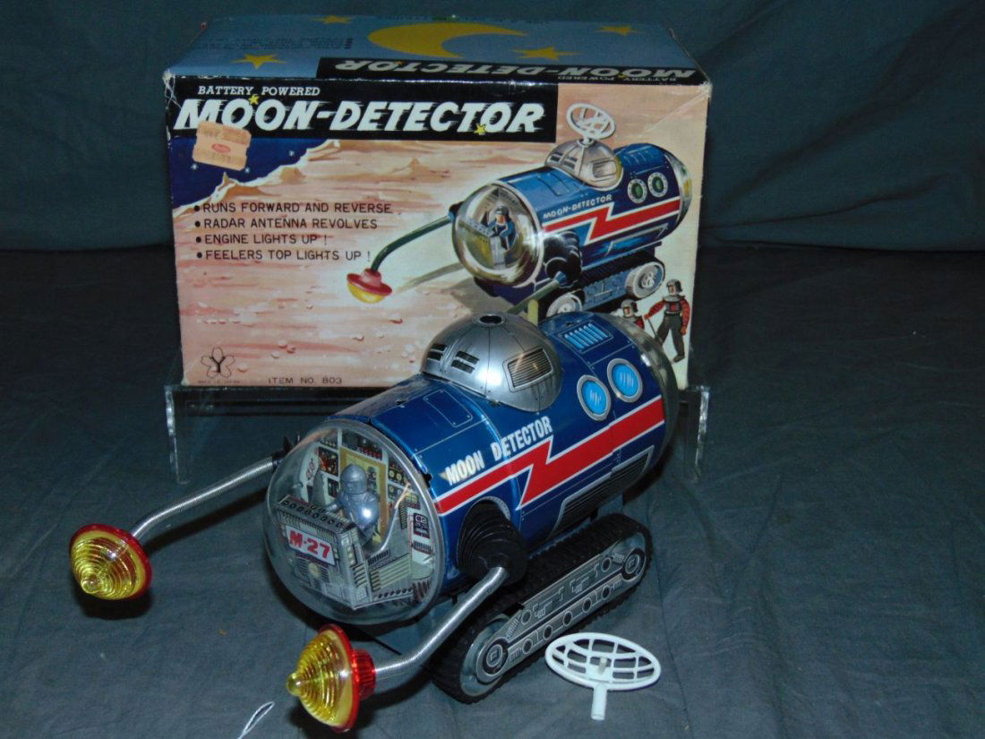 Boxed Tin Litho Moon Detector Space Vehicle Japan