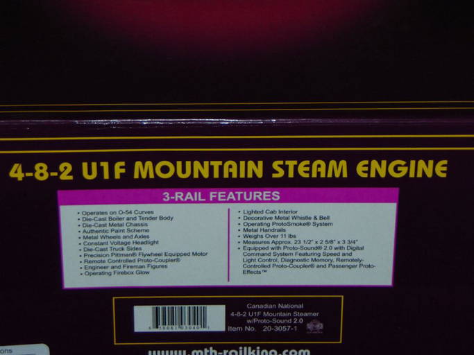 Mth 20 3057 1 Canadian National U1f Mountain Steam