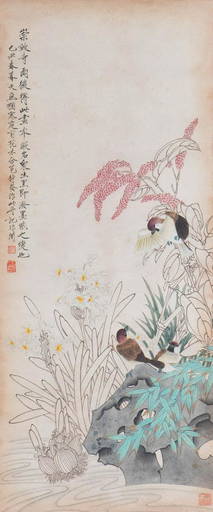 Yu Feian (attributed To, 1899 1959), Bird And Flower