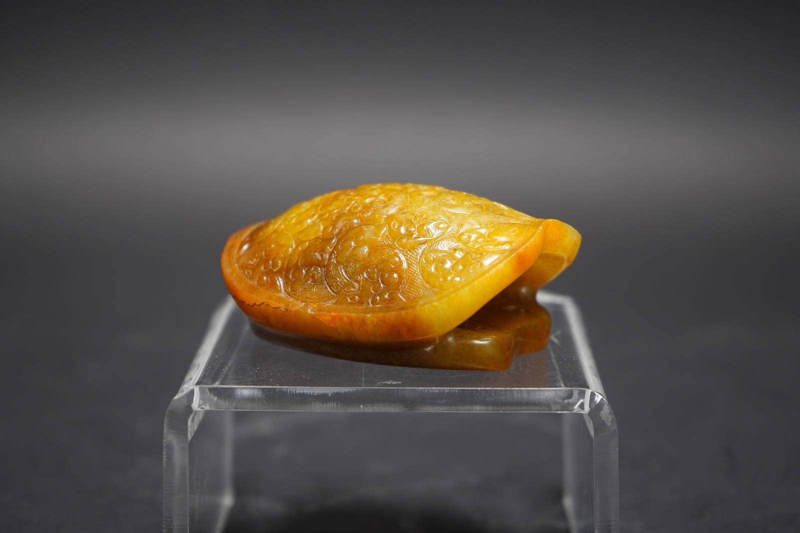 A Carved Jade Turtle Shell Shaped Ornament Auction