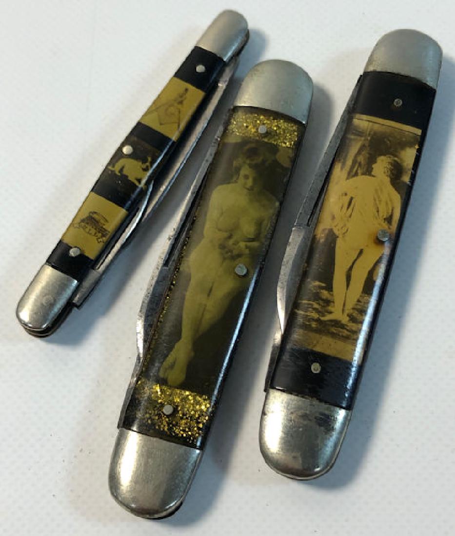 THREE VINTAGE FOLDING KNIVES ~ SCALES W/PIN-UP GIRL AND - Jun 27, 2019 ...