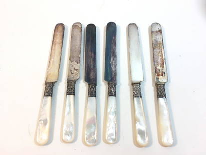 J Russell & Co Mother Of Pearl Handled Knives