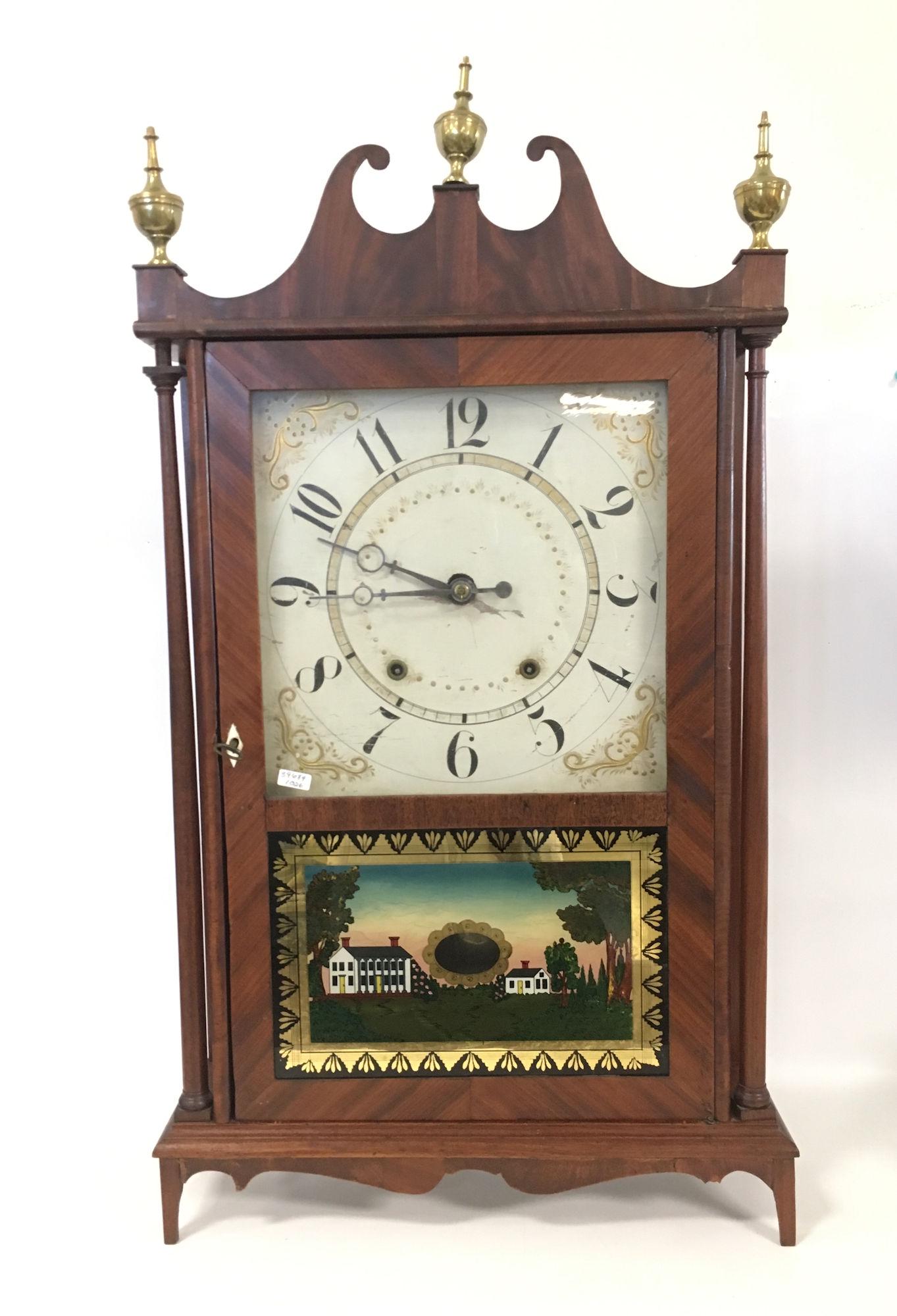 Eli Terry & Son Weight Driven Pillar And Scroll Clock