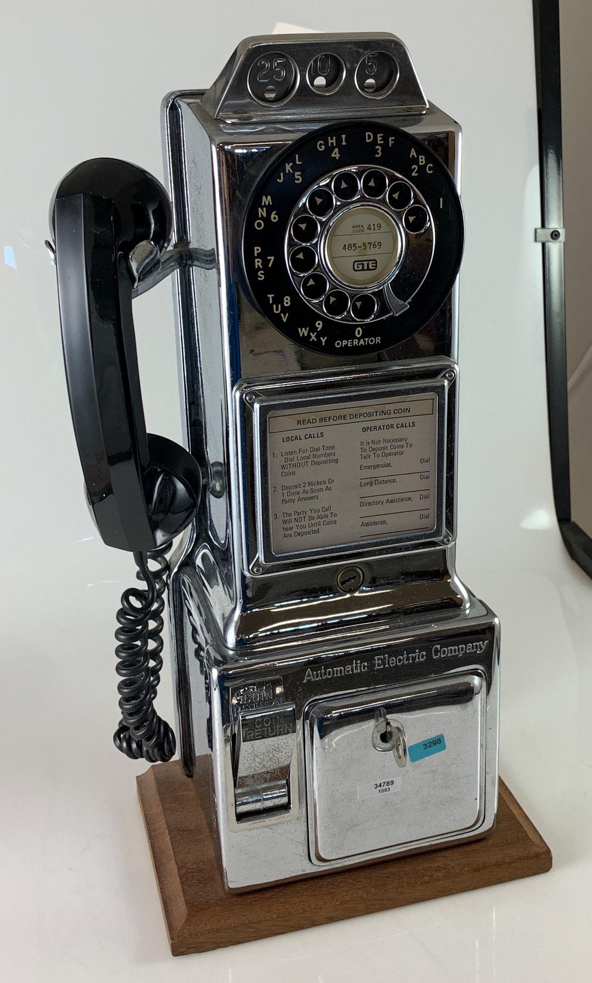 CHROME COIN OPERATED PAYPHONE BY AUTOMATIC ELECTRIC - Jan 15, 2020 ...