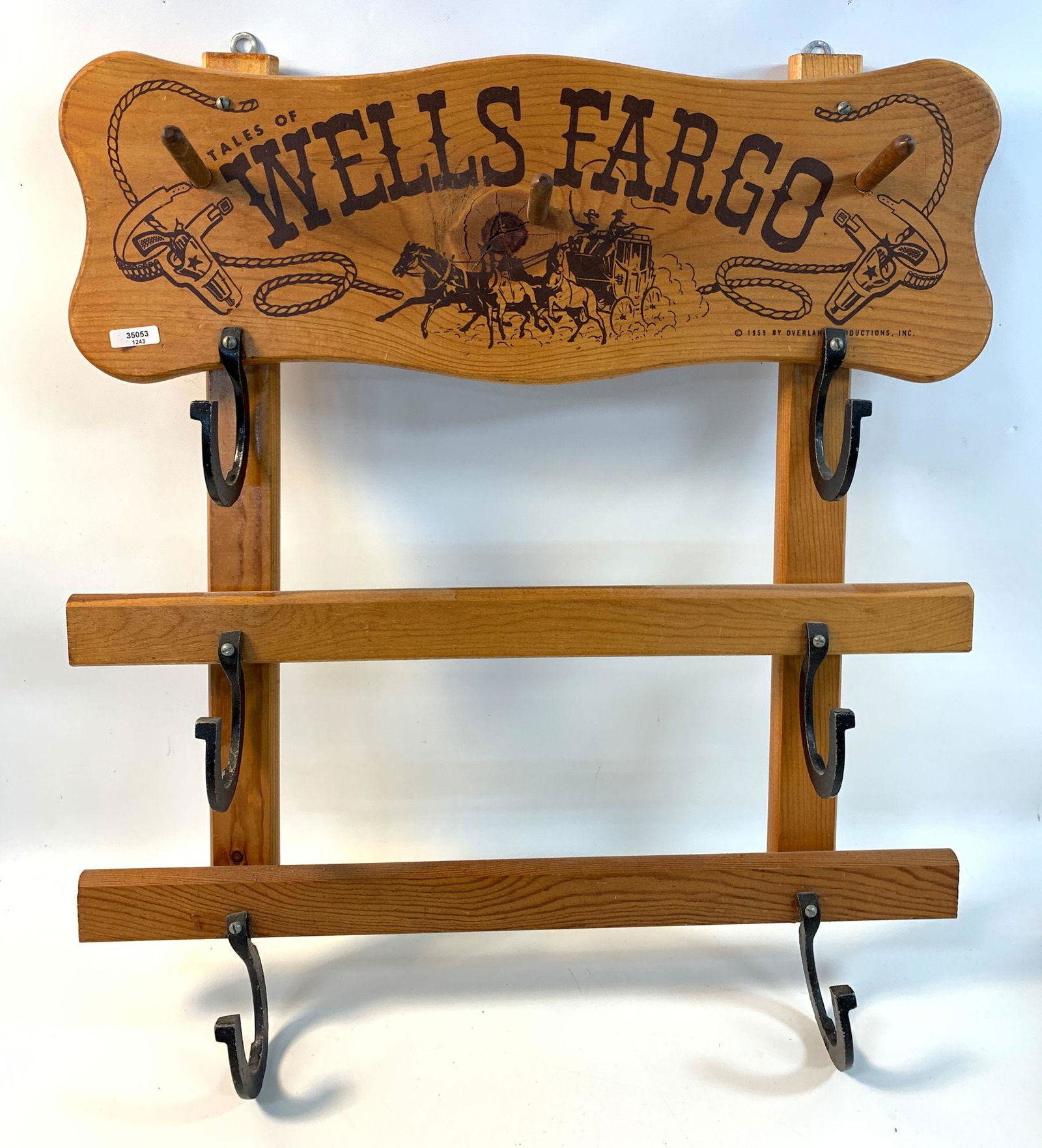 WELLS FARGO WOODEN GUN RACK WITH HORSESHOE HOOKS - Feb 26, 2020 | Apple ...