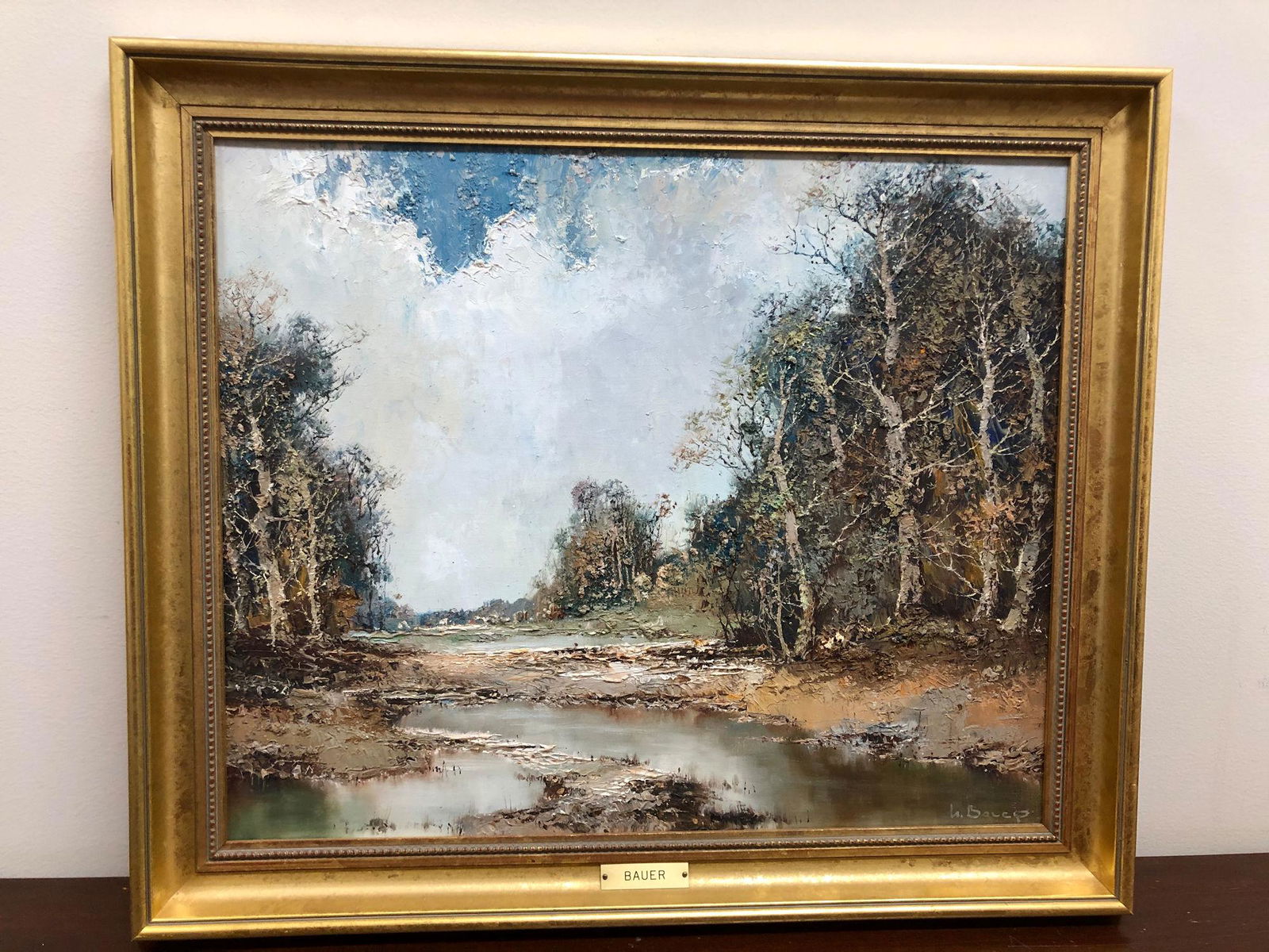 WILLI BAUER (B.1923 GERMAN) OIL ON CANVAS RIVER SCENE - May 27, 2020 ...